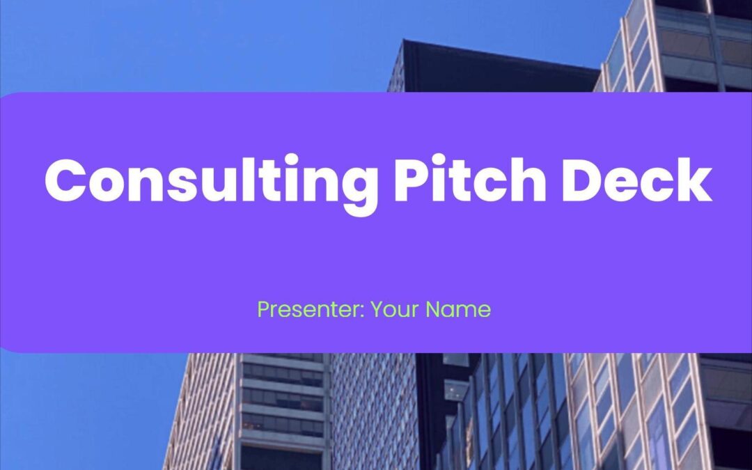 Consulting Pitch Deck Templates - PopAi