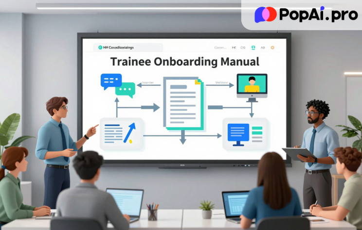 10x Easier Corporate Trainee Onboarding Manual Slides with PopAi - PopAi