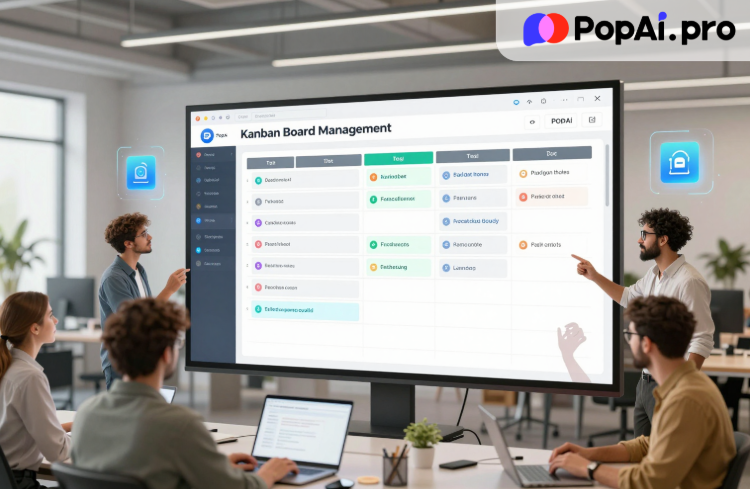 Kanban Board Project Management Slides Presentation With PopAi - PopAi